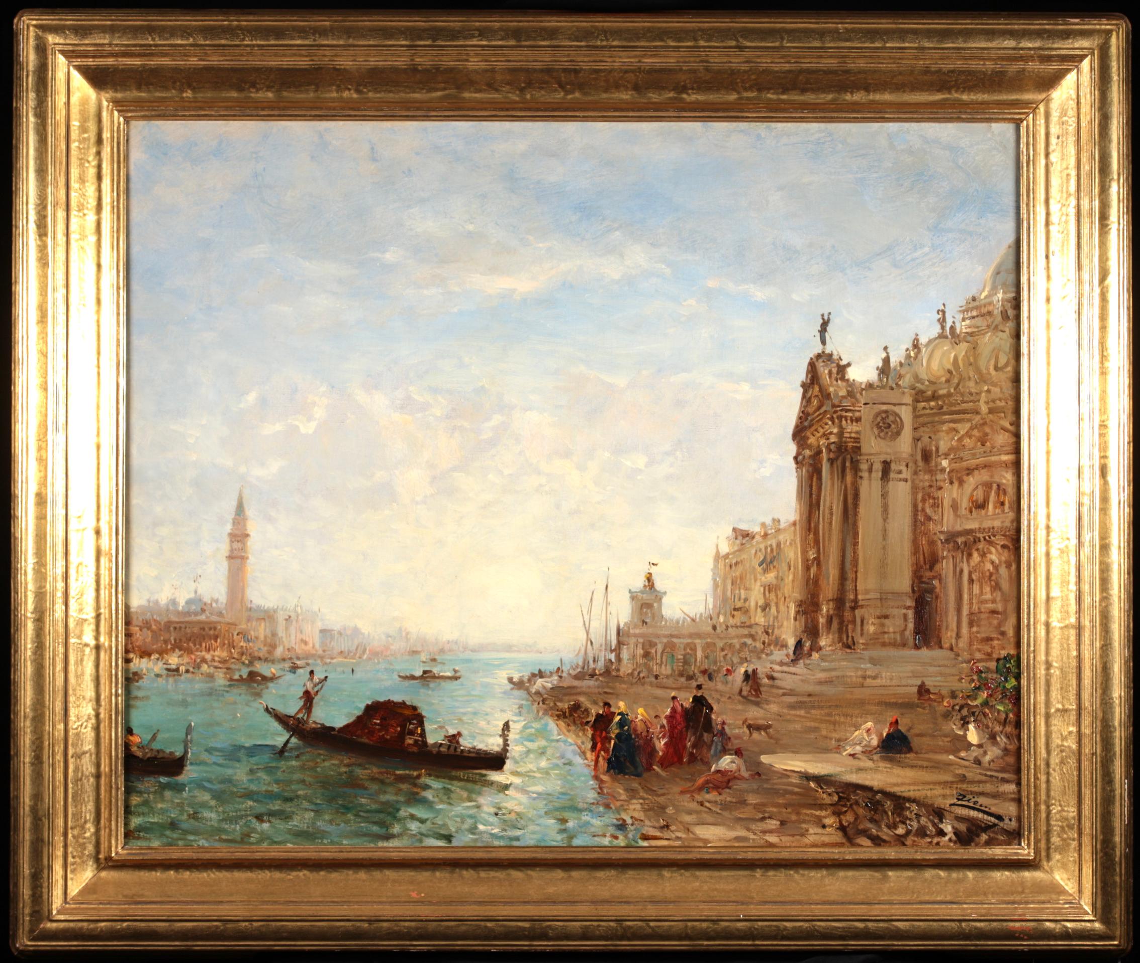 Félix Ziem - The Grand Canal - Orientalist Impressionist Landscape Oil ...
