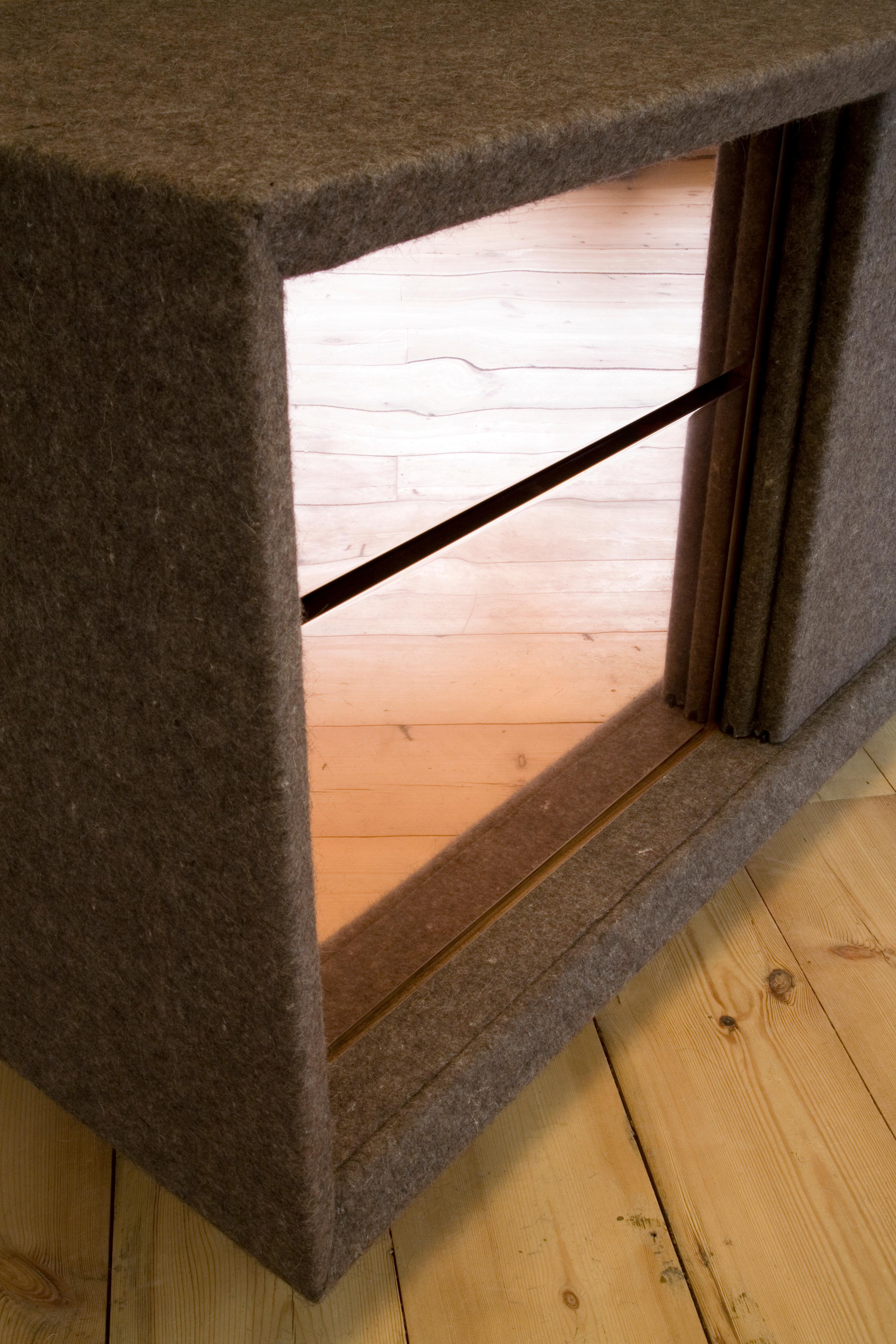 Felt and Copper Cabinet For Sale at 1stDibs