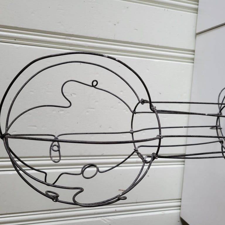 Female Bust Wire Art Sculpture For Sale at 1stDibs