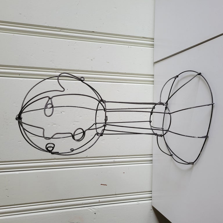 Female Bust Wire Art Sculpture For Sale at 1stDibs