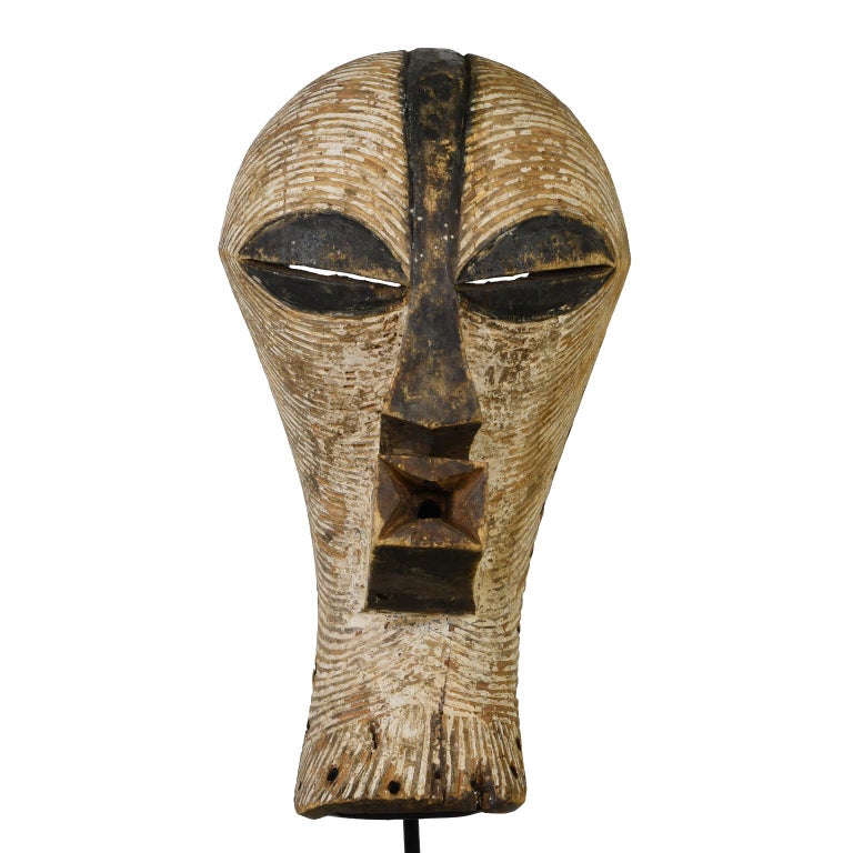 "Female" Kifwebe Ceremonial Mask, Songye Tribe of Zaire Africa circa ...