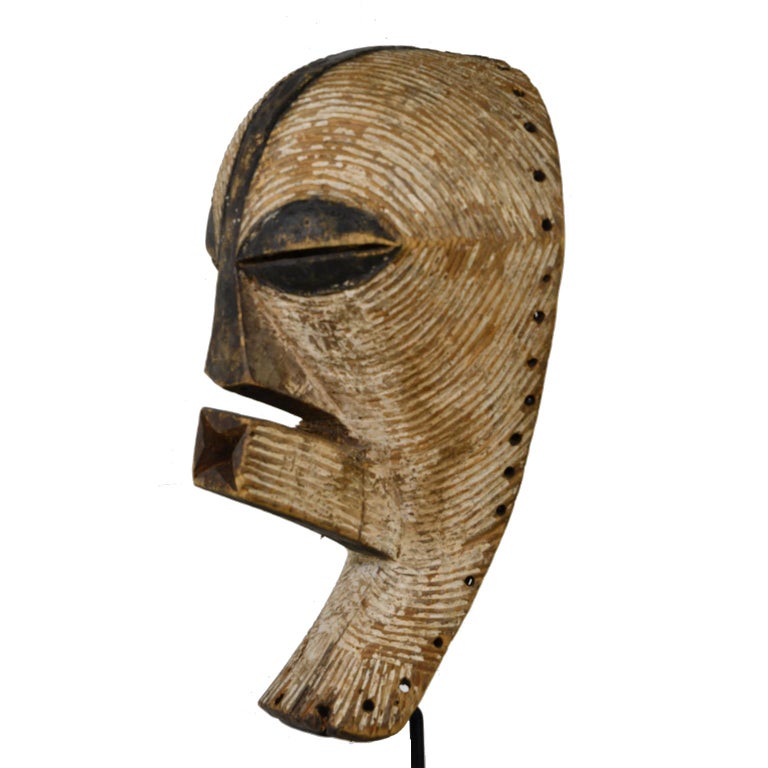 "Female" Kifwebe Ceremonial Mask, Songye Tribe of Zaire Africa circa ...
