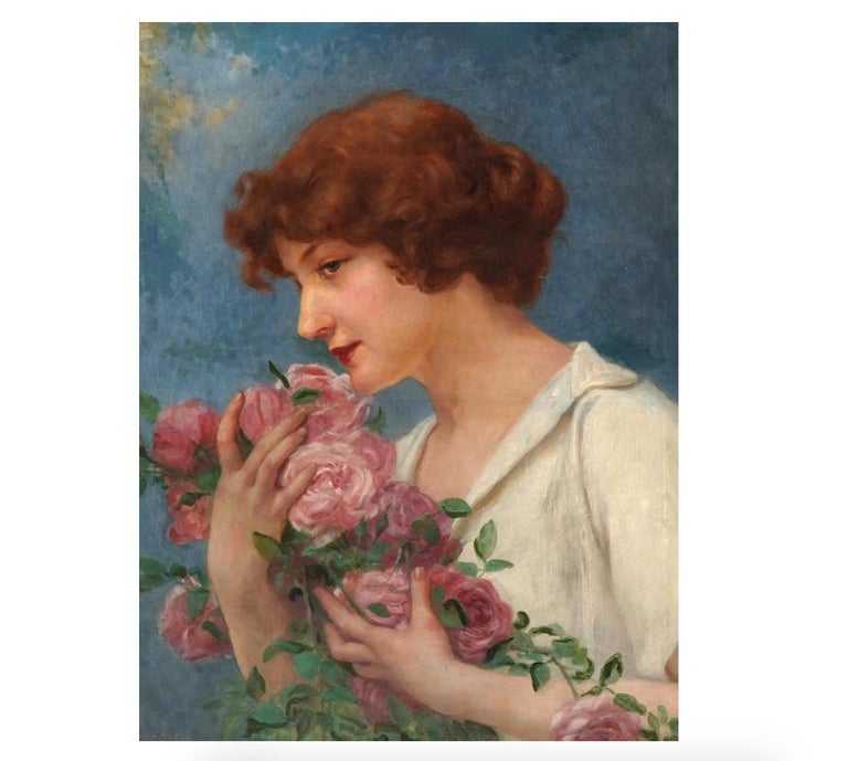 Female Portrait Oil Painting by Guillaume Seignac For Sale at 1stDibs