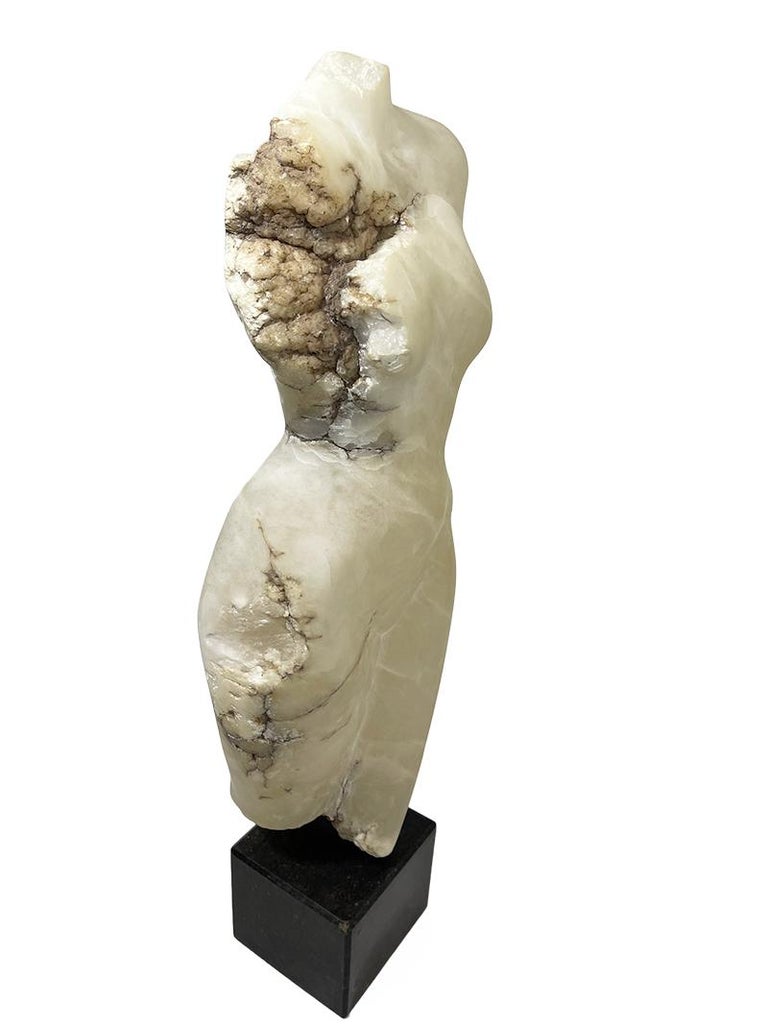 Female Sculpture of Alabaster by Greeth Zwering For Sale at 1stDibs