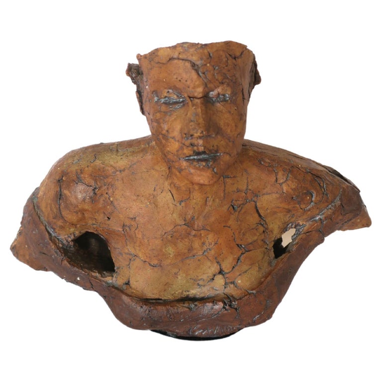 Female Terracotta Bust Sculpture For Sale at 1stDibs
