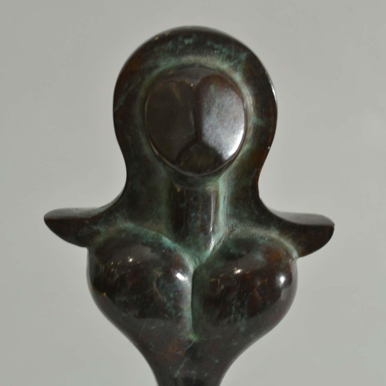 Mid Century modern Female Torso Sculpture in Polished Bronze at 1stDibs
