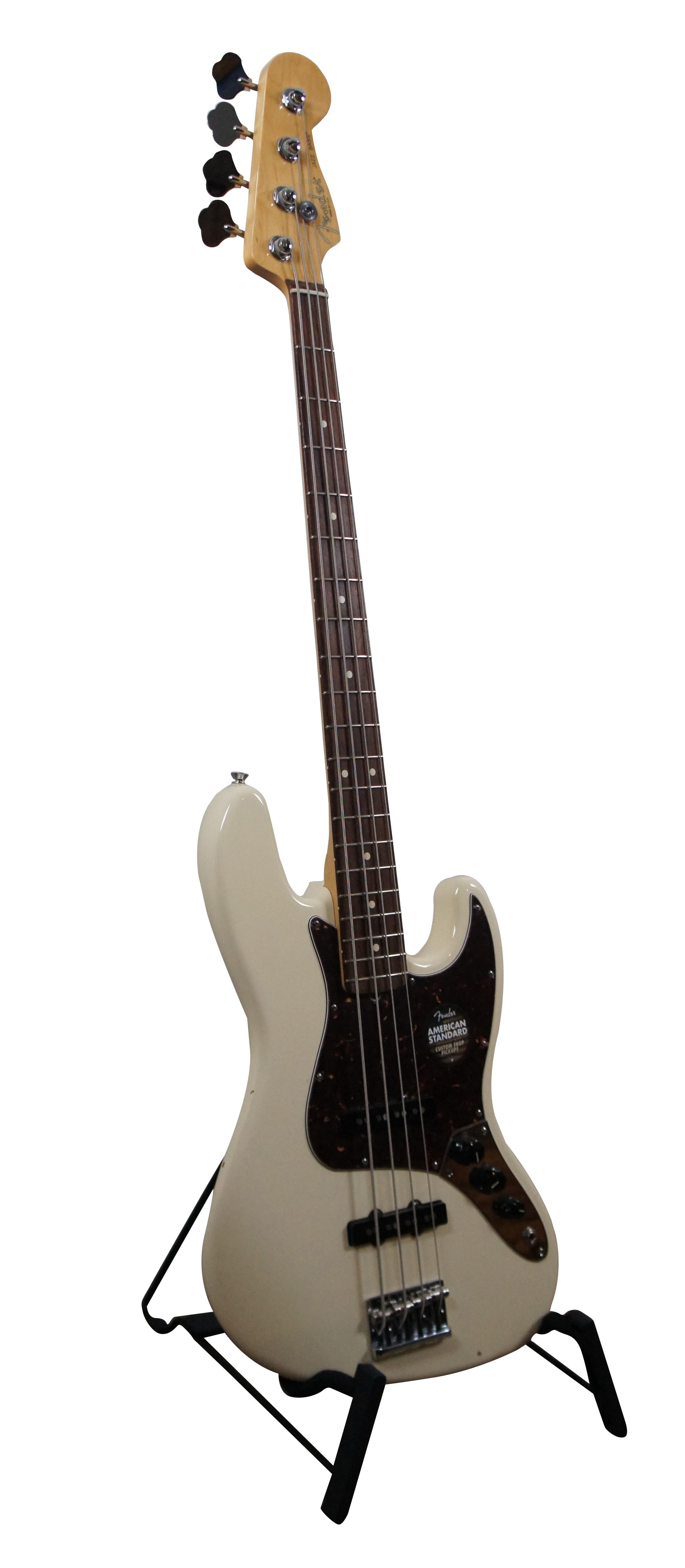 Fender American Standard Jazz Bass Rosewood Fingerboard Olympic White ...