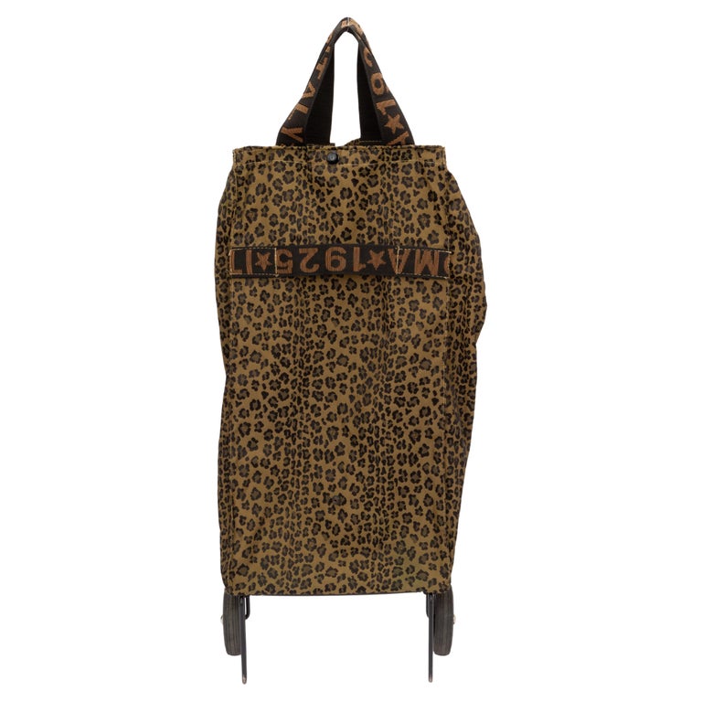 Fendi 1925 Cheetah Foldable ShoppingCart For Sale at 1stDibs