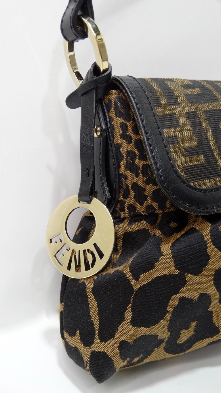 Fendi 2000s Leopard Print Zucca Handbag at 1stDibs