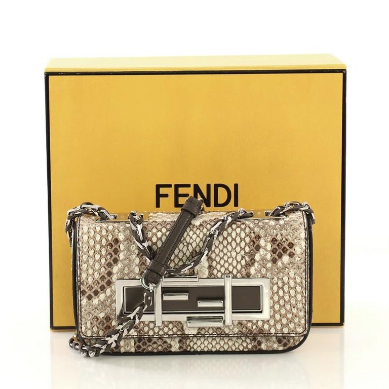 Fendi 3Baguette Crossbody Bag Python Mini at 1stDibs