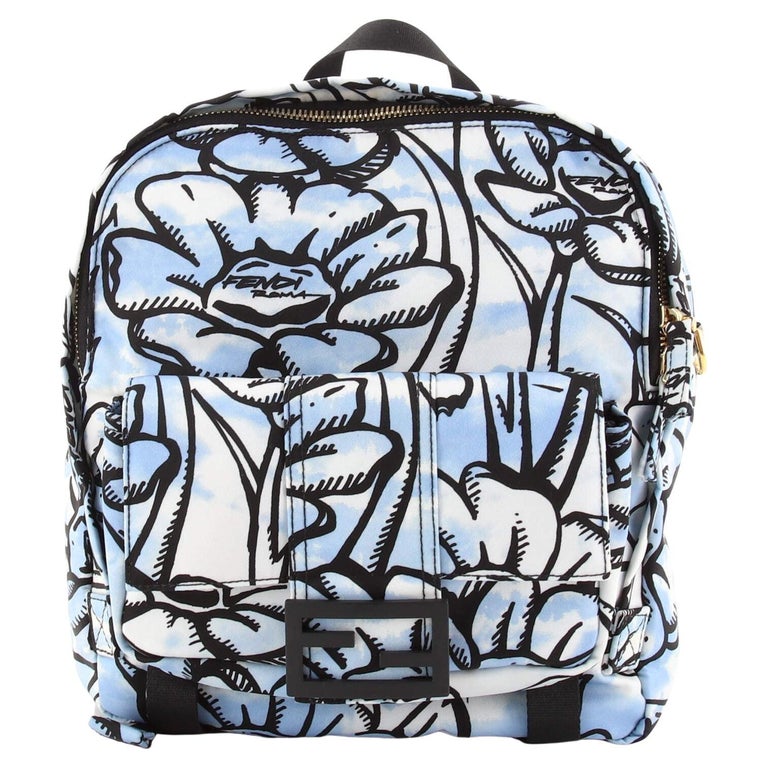 Fendi Baguette Backpack Printed Nylon For Sale at 1stDibs