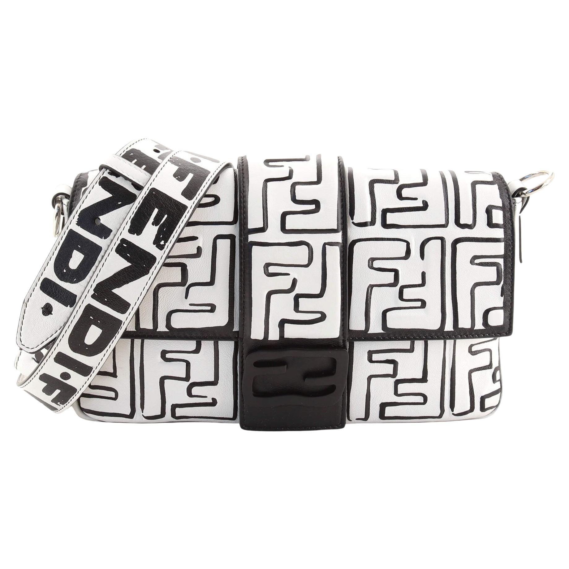 Fendi Baguette NM Bag Printed Zucca Embossed Leather Medium at 1stDibs ...