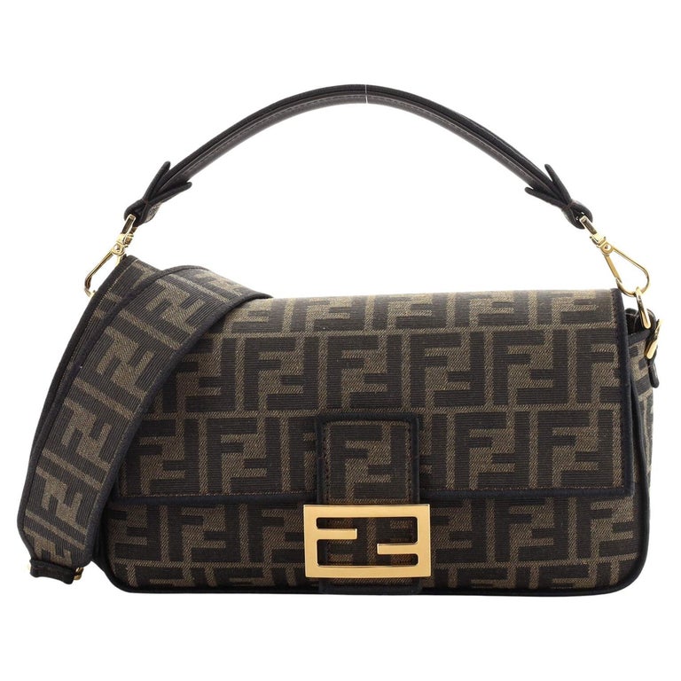 Fendi Baguette NM Bag Zucca Canvas Medium at 1stDibs