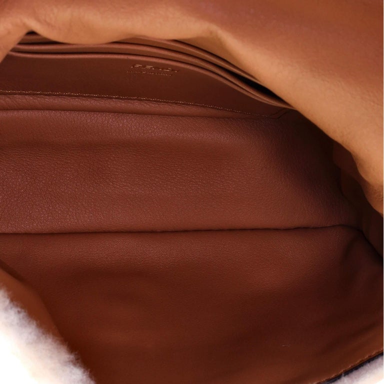 Fendi Baguette NM Bag Zucca Shearling Mini at 1stDibs