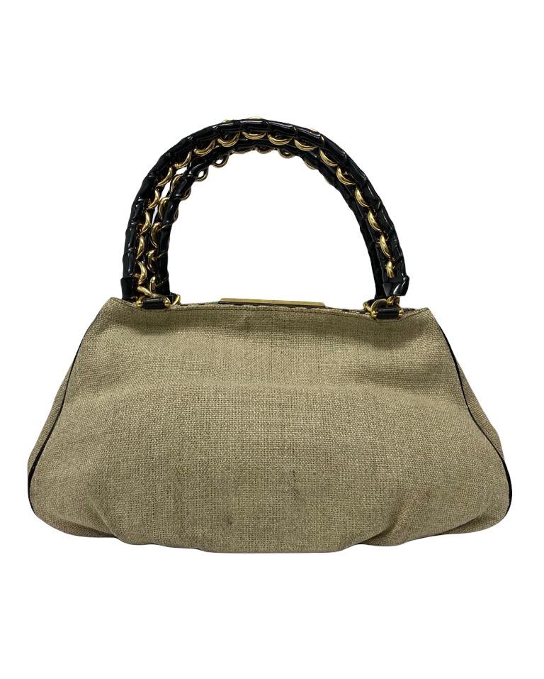 Fendi Beige Canvas Mia Bag For Sale at 1stDibs | fendi mia bag, mia bag ...