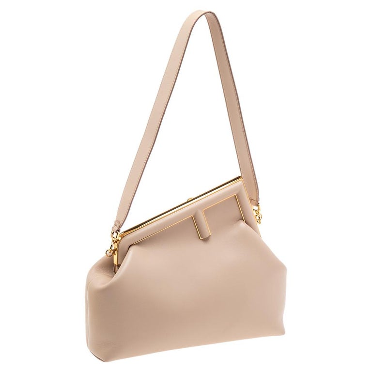 Fendi Beige Leather Medium First Shoulder Bag at 1stDibs
