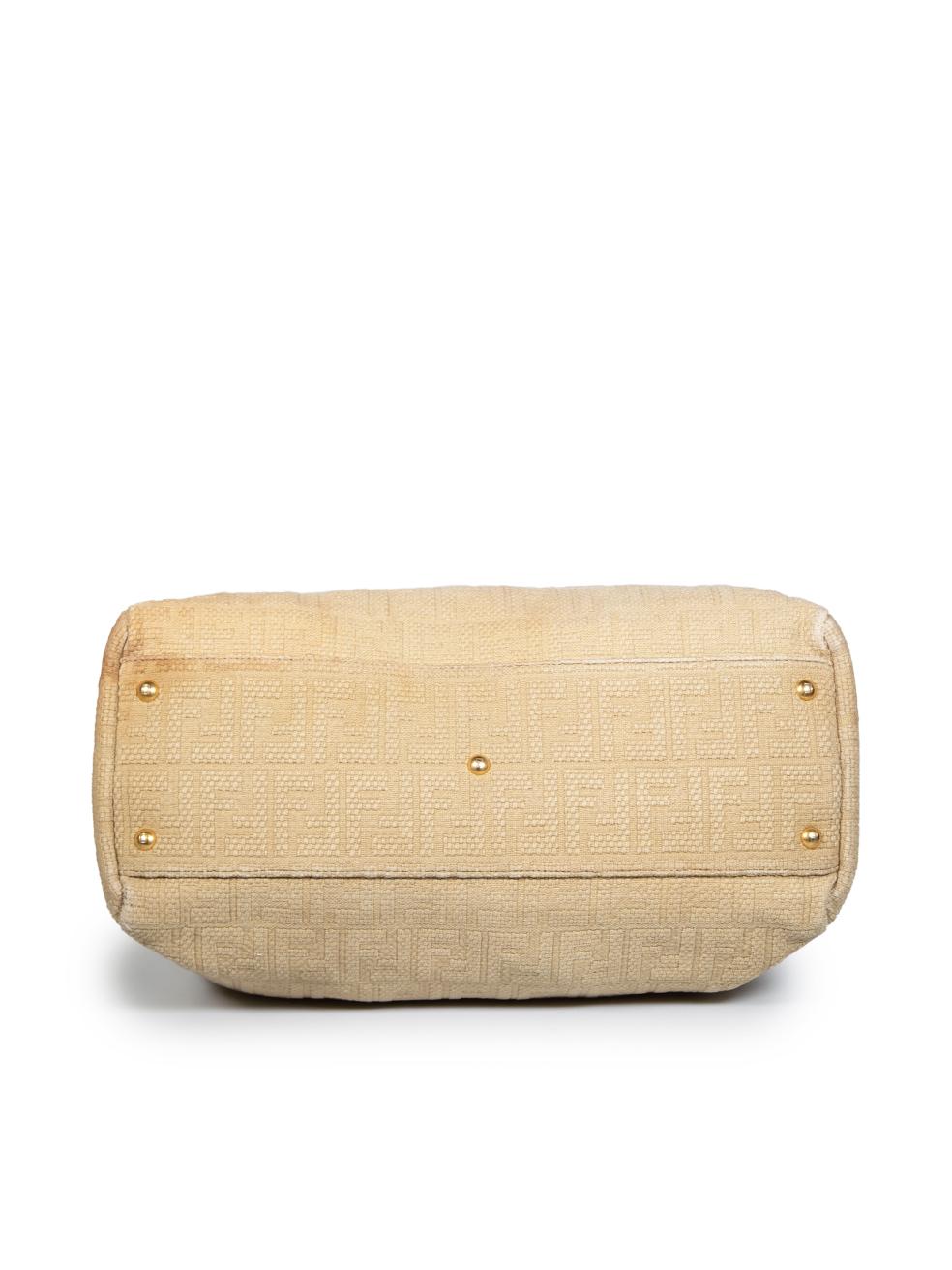 Fendi Beige Peekaboo Zucca Jacquard Bag at 1stDibs