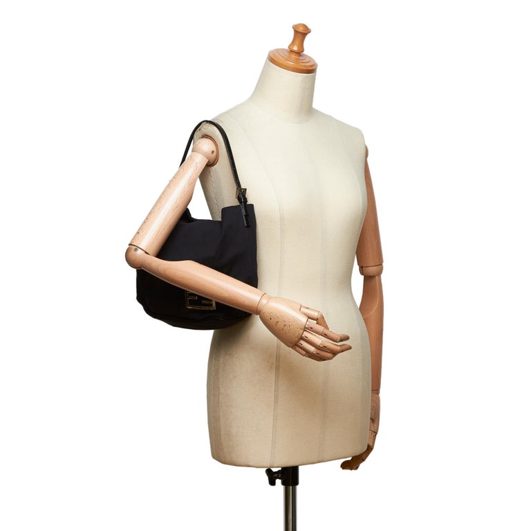 Fendi Black Cotton Shoulder Bag at 1stdibs