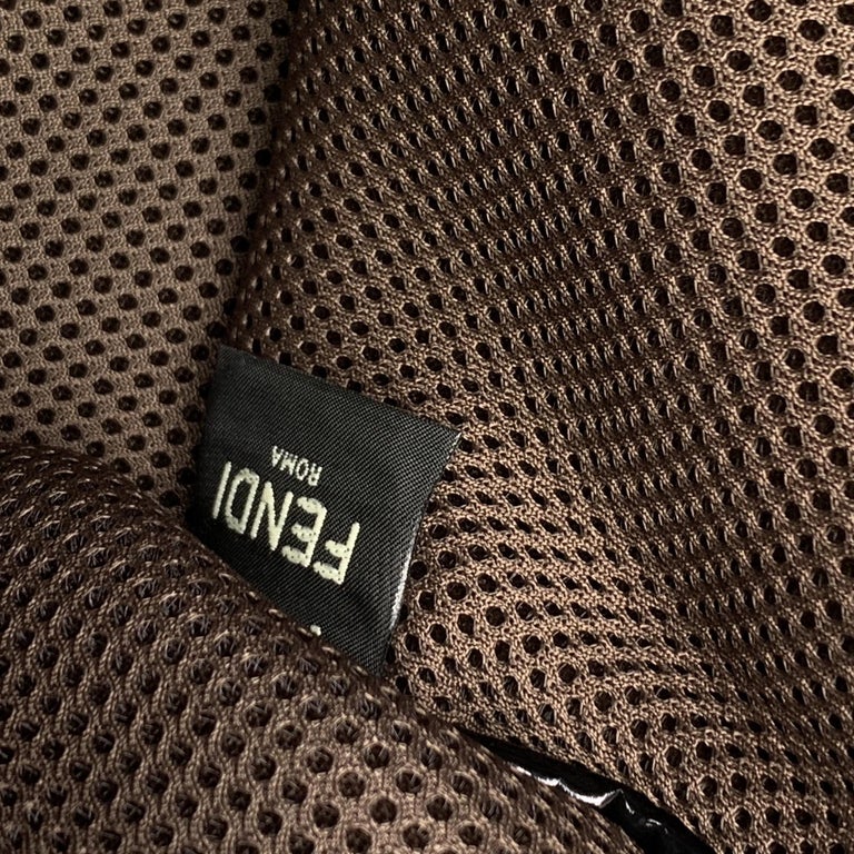 Fendi Black Embossed FF Logos Patent Leather Tote Bag Handbag For Sale ...