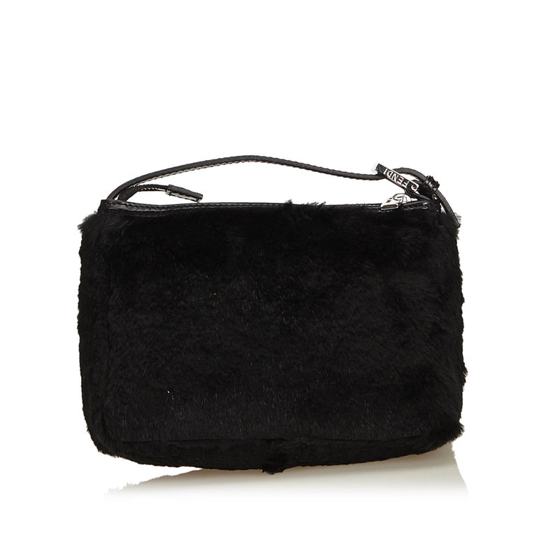 Fendi Black Fur Handbag At 1stdibs