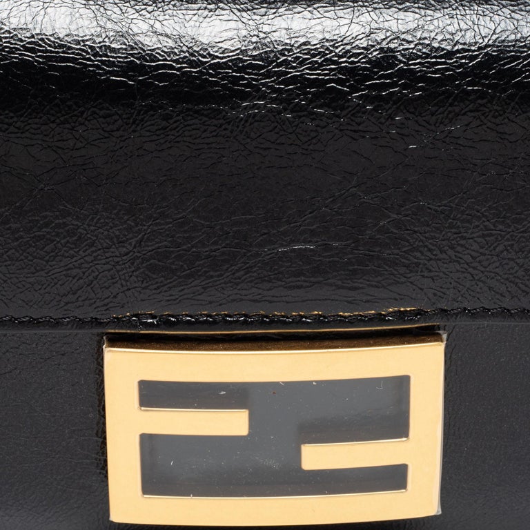Fendi Black Glossy Leather FF Belt Bag at 1stDibs