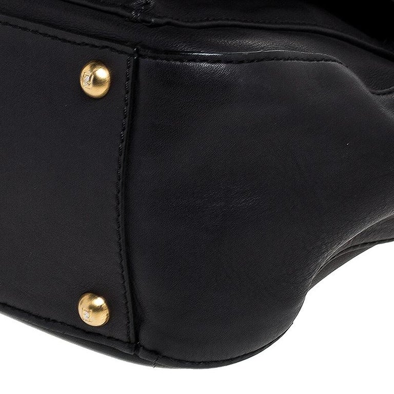 Fendi Black Leather and Suede Front Pocket Shoulder Bag For Sale at ...