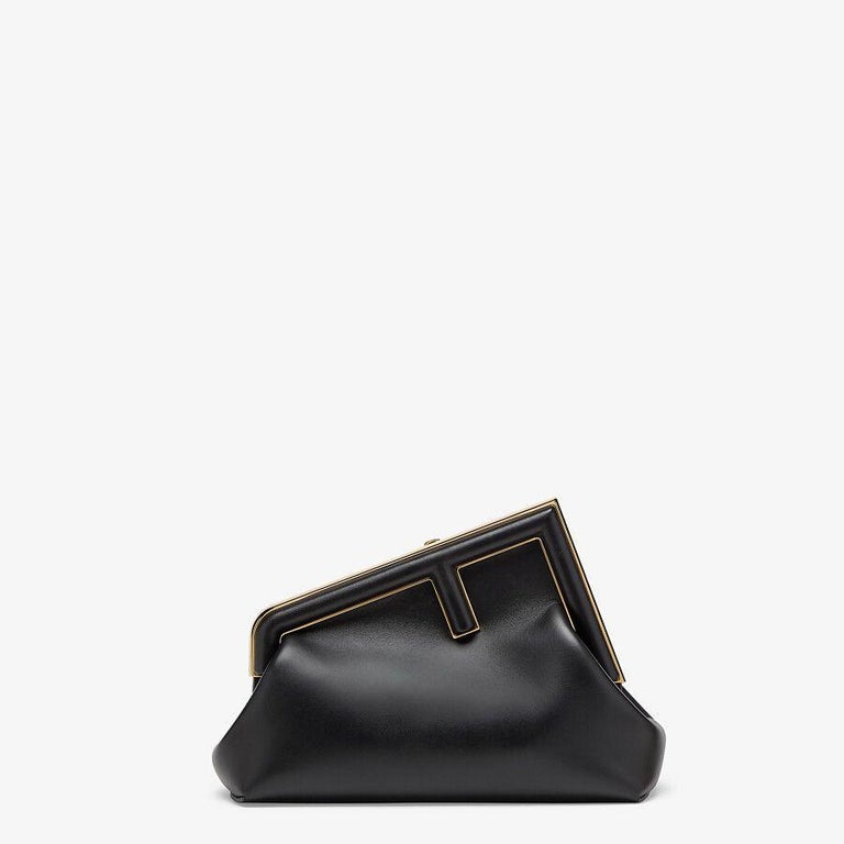 Fendi Black Leather Bag Fendi First Small For Sale at 1stDibs