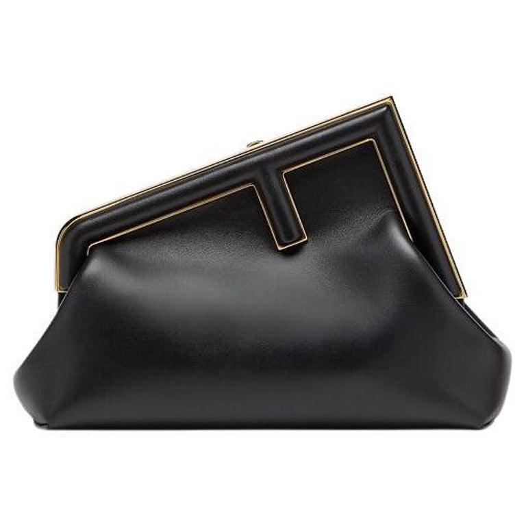 Fendi Black Leather Bag Fendi First Small For Sale at 1stDibs
