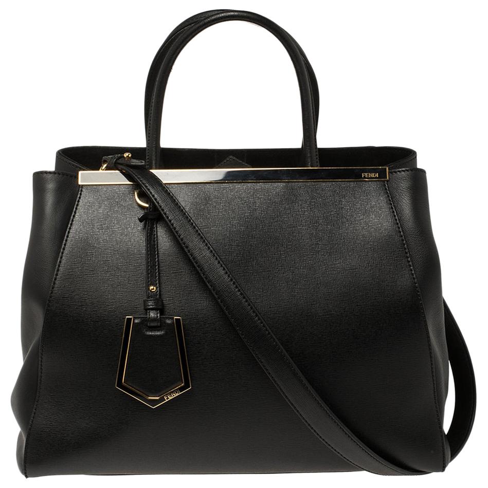 Fendi Flip Grace Convertible Tote Leather With Zucca Embossed Detail ...