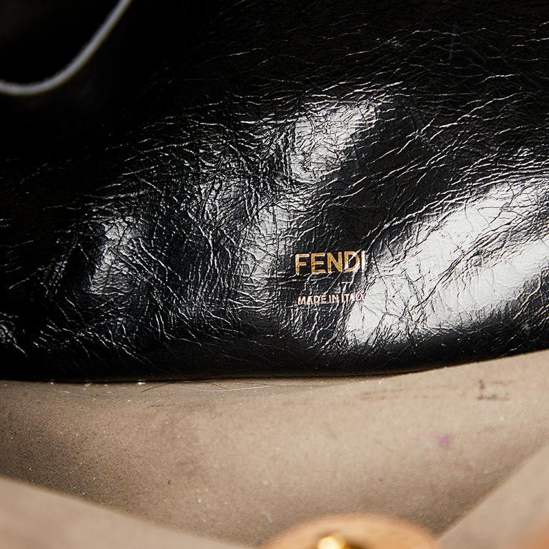 Fendi Black Leather Medium Flip Tote at 1stDibs
