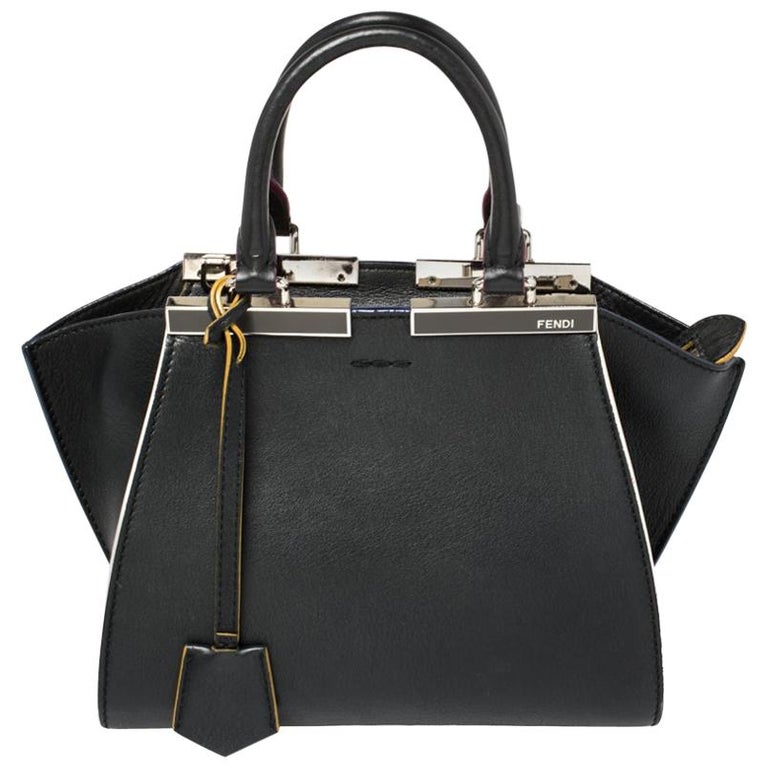 Fendi Black Leather Petite 3Jours Tote at 1stDibs