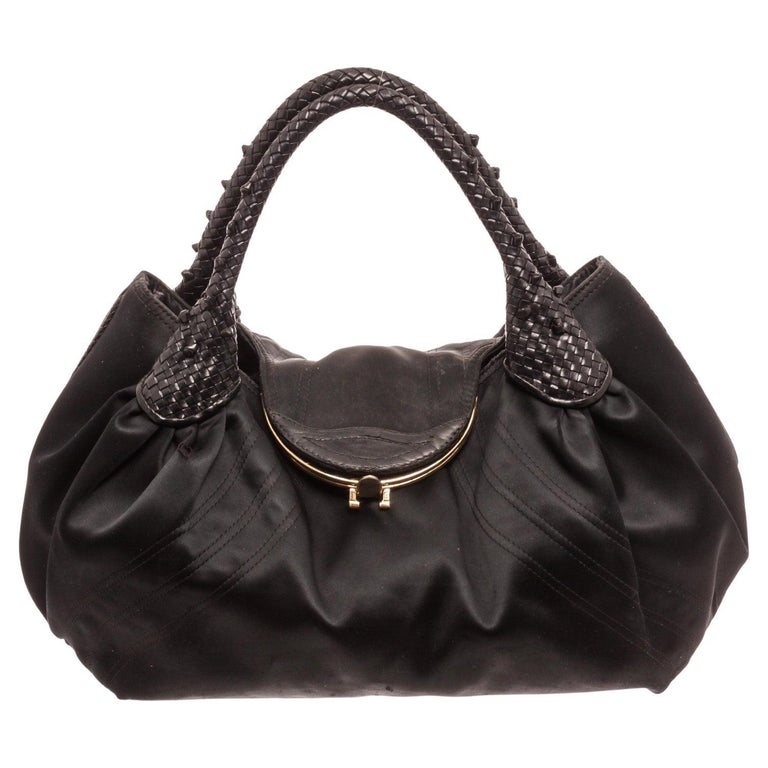 Fendi Black Leather Spy Handbag at 1stDibs