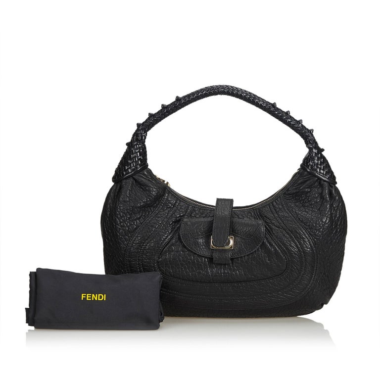 Fendi Black Leather Spy Hobo Bag at 1stDibs