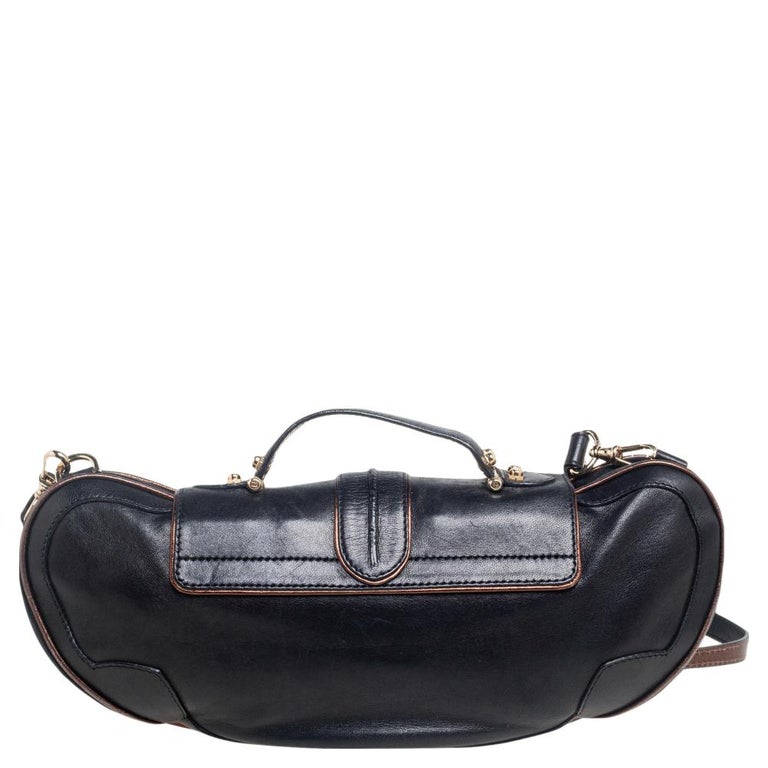 Fendi Black Leather Vanity Shoulder Bag at 1stDibs
