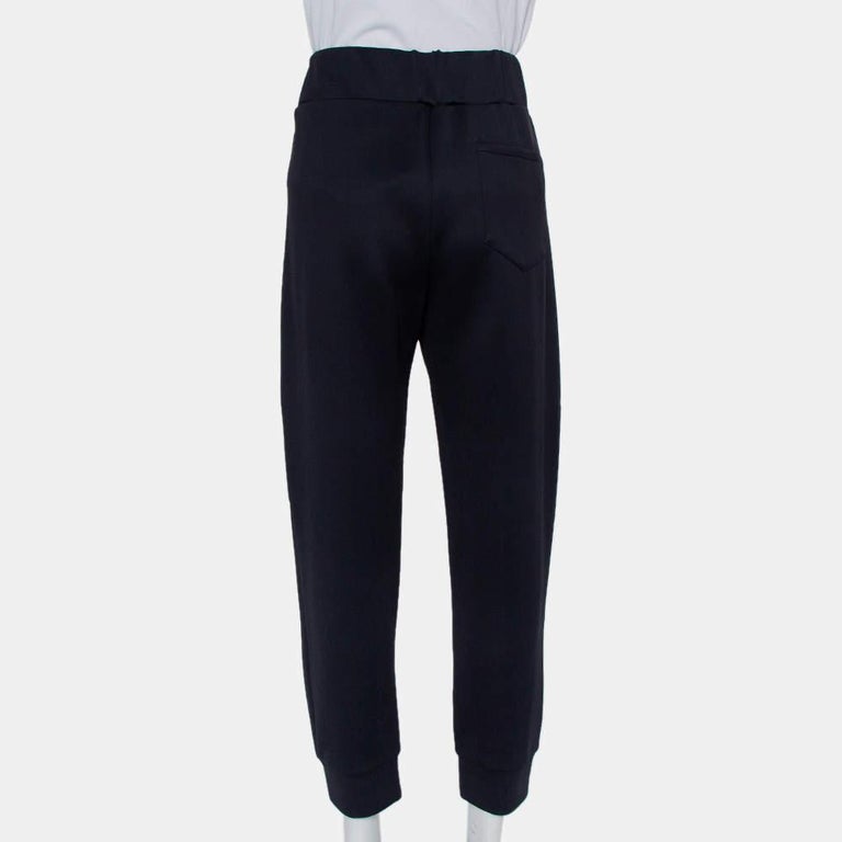 Fendi Black Neoprene Logo Print Track Pants M For Sale at 1stDibs
