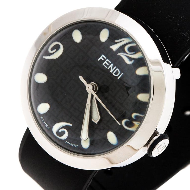 Fendi Black Stainless Steel 8010 G Women's Wristwatch 36MM For Sale at ...