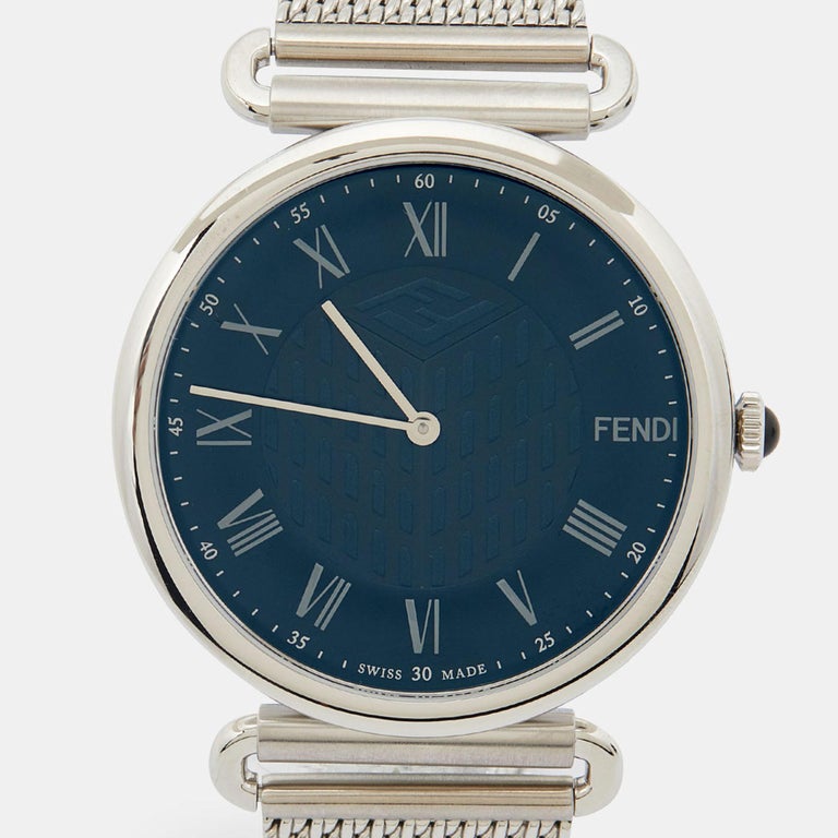 Fendi Black Stainless Steel Palazzo FOW909 Men's Wristwatch 41 mm For ...
