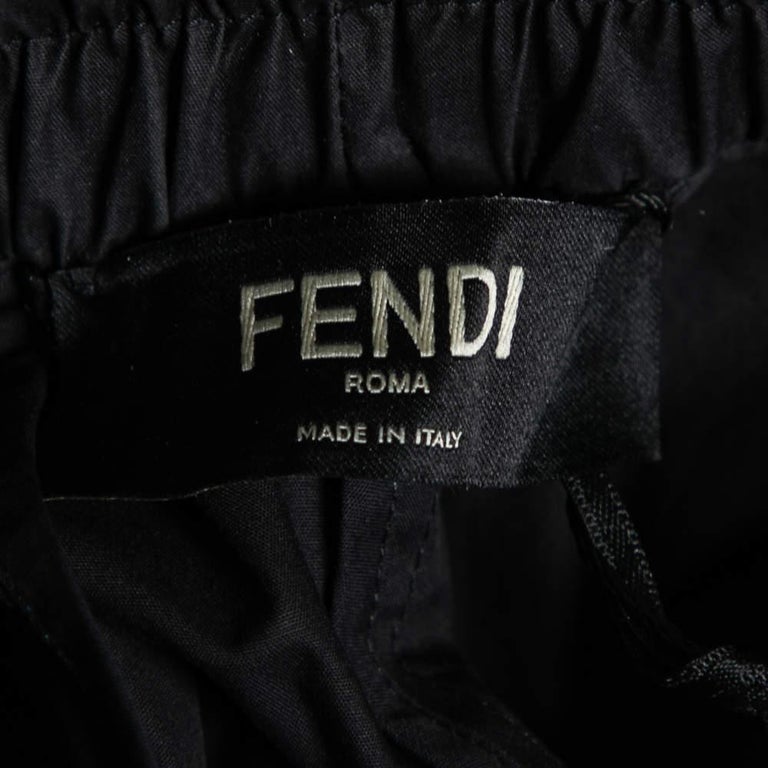 Fendi Black Synthetic Convertible Zipped Cargo Trousers M For Sale at ...