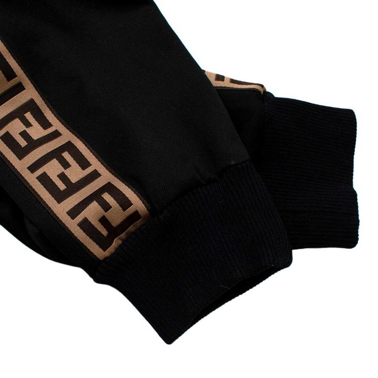 Fendi Black With Brown and Beige FF Side Stripe Track Pants For Sale at ...