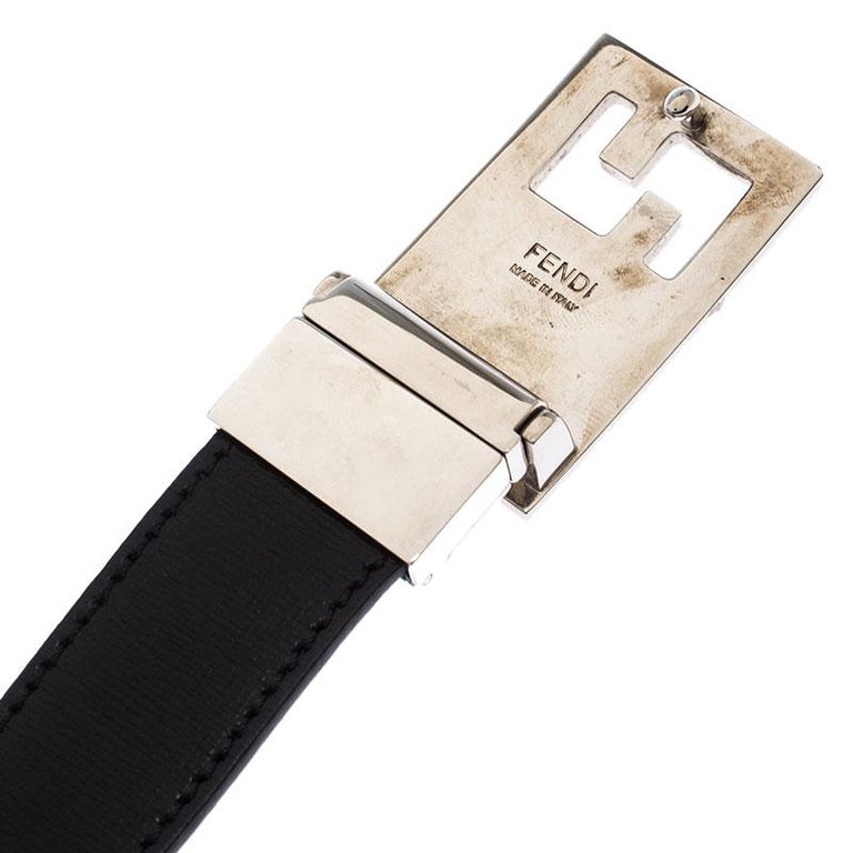 Fendi Blue/Black Leather Reversible Monster Belt 107CM at 1stDibs ...