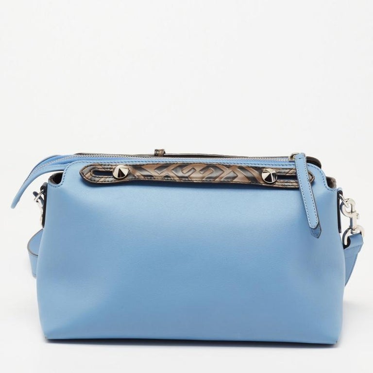 Fendi Blue Leather Small By The Way Shoulder Bag at 1stDibs
