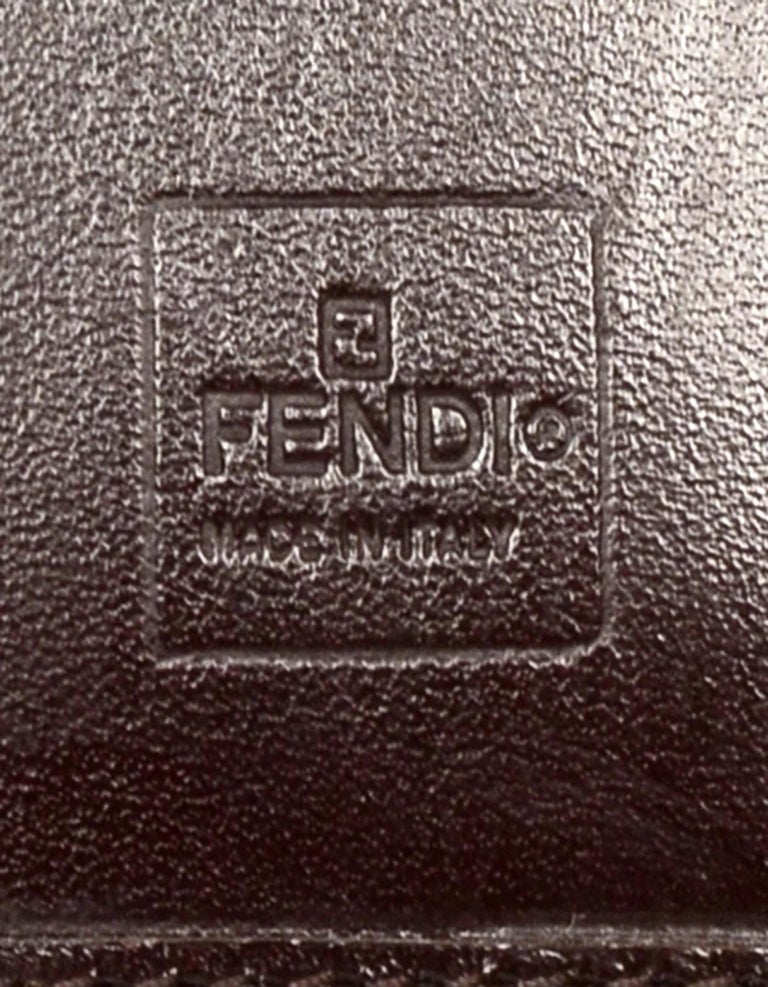 Fendi Brown FF Monogram Zucca Wallet W/ Box For Sale at 1stDibs