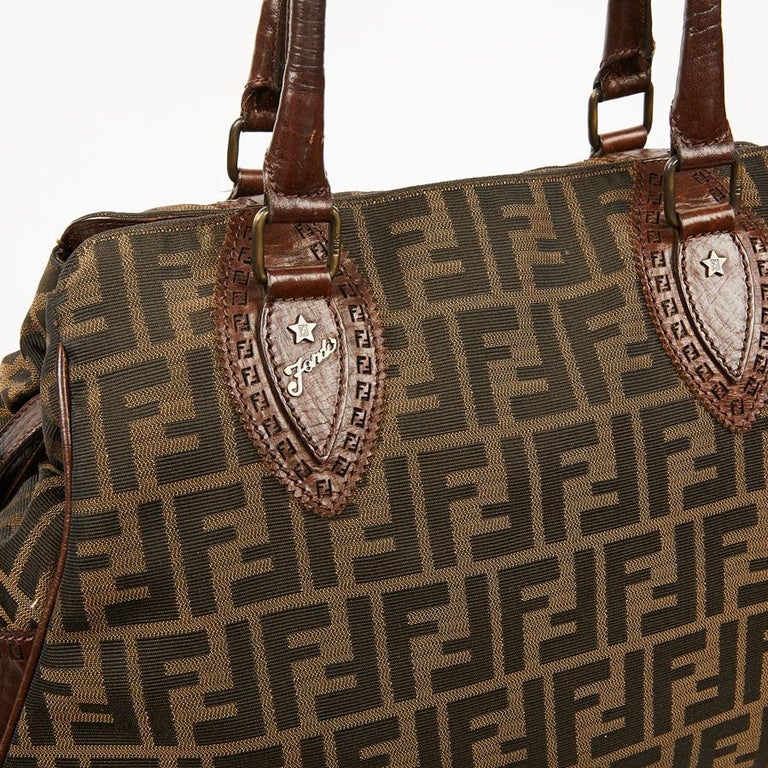 Fendi Brown Monogram Tote Bag at 1stDibs