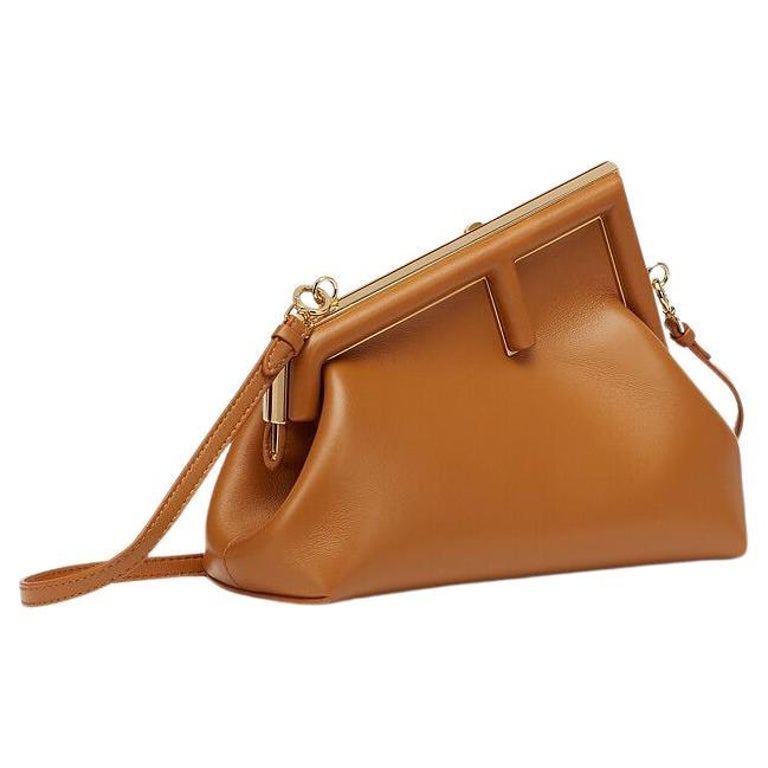 Fendi Brown Nappa leather Small Fendi First bag For Sale at 1stDibs