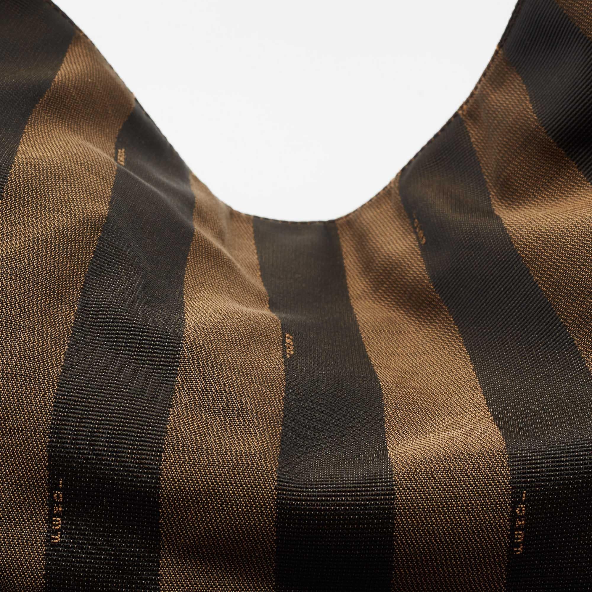 Fendi Brown Pequin Striped Canvas Hobo at 1stDibs | fendi striped ...