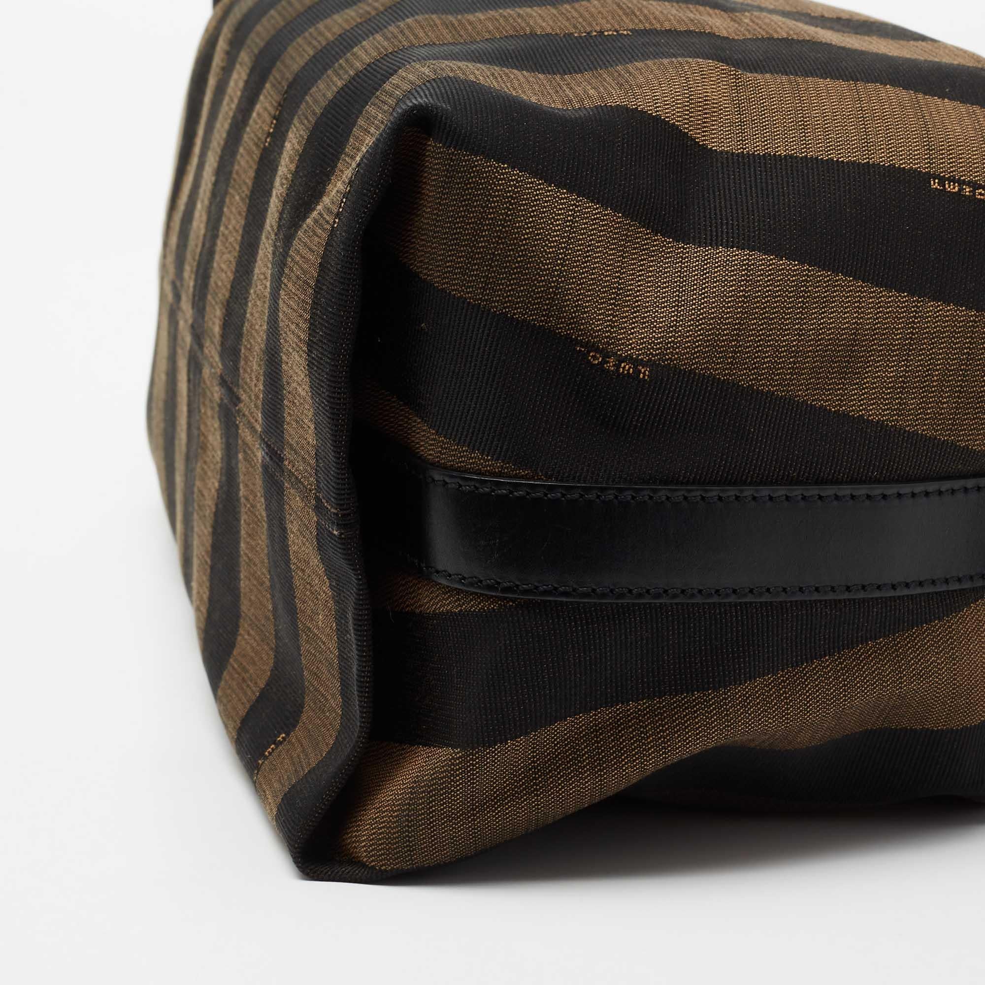 Fendi Brown Pequin Striped Canvas Hobo at 1stDibs | fendi striped ...