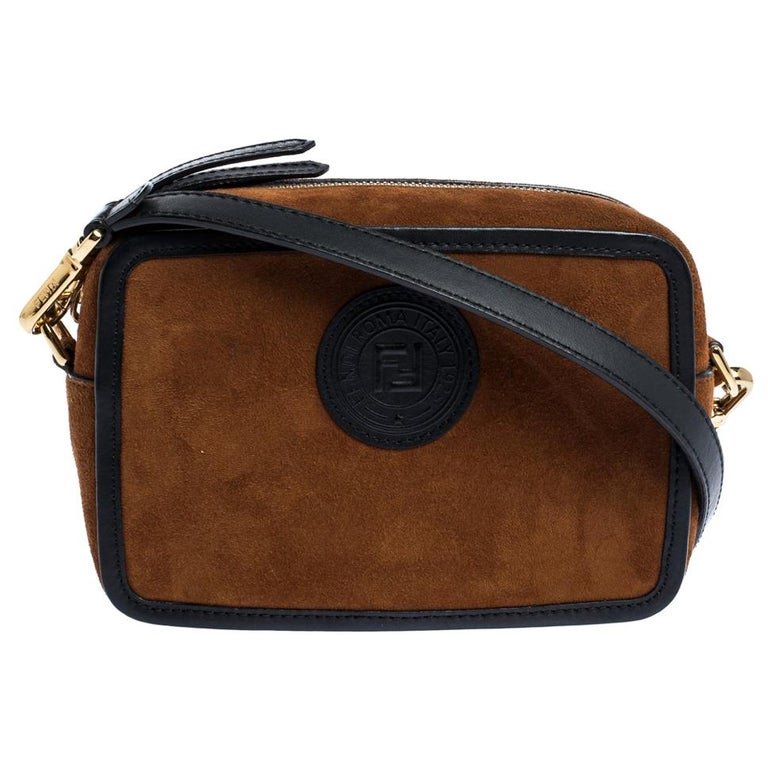 Fendi Brown Suede Mini Camera Bag at 1stDibs