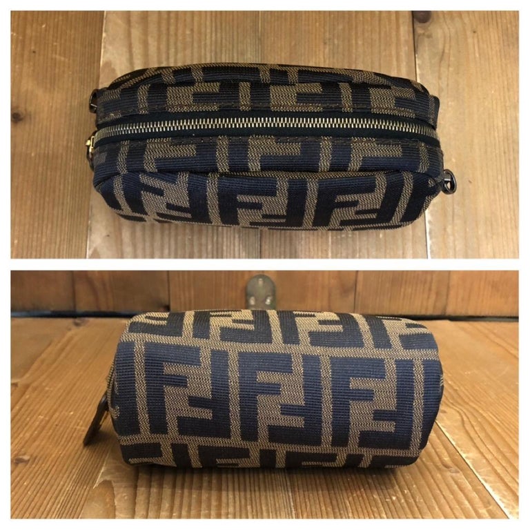 FENDI Brown Zucca Jacquard Cosmetic Pouch at 1stDibs | fendi cosmetic ...