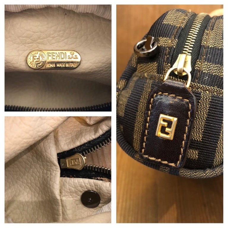 FENDI Brown Zucca Jacquard Cosmetic Pouch at 1stDibs | fendi cosmetic ...