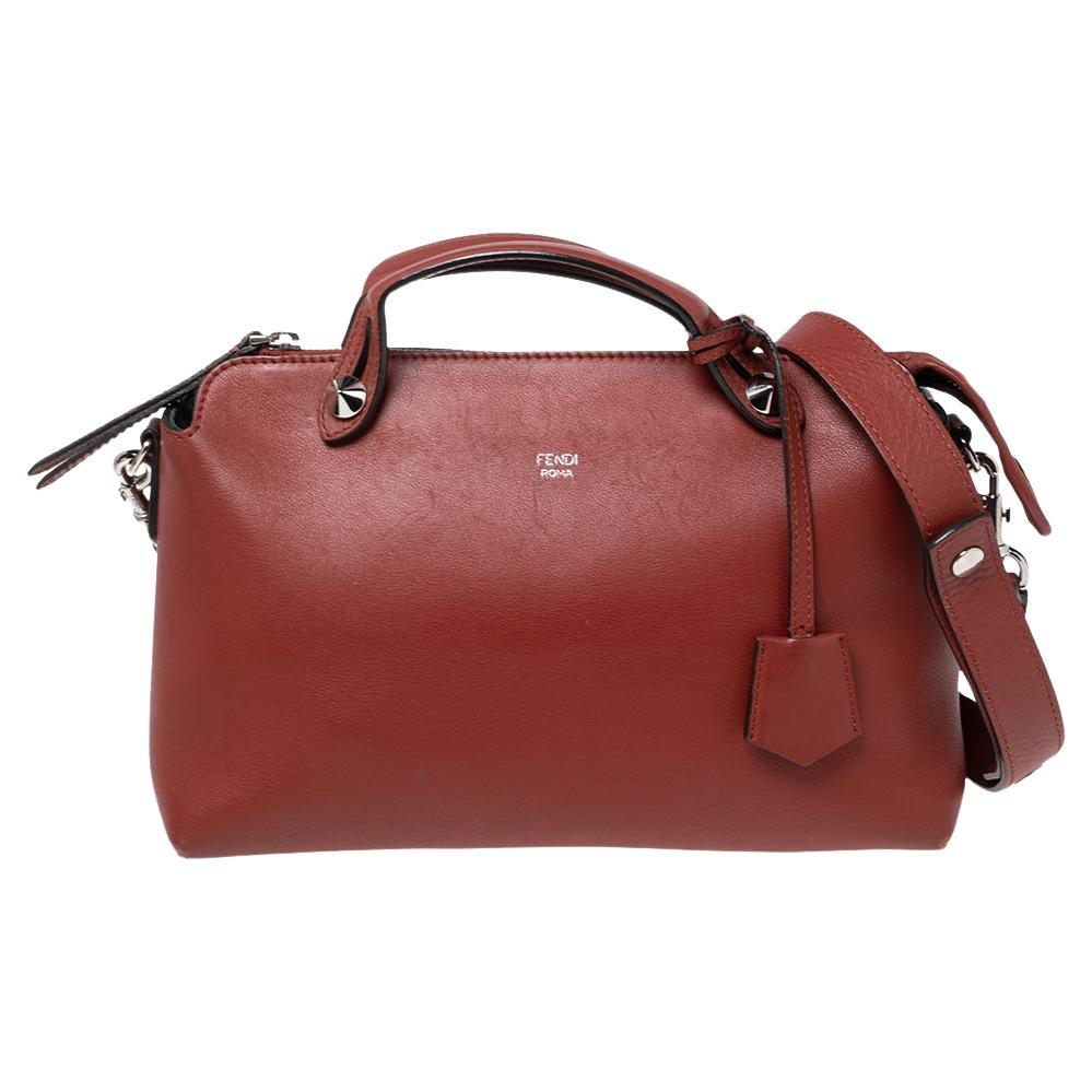 Fendi Burnt Red Leather Small By The Way Shoulder Bag at 1stDibs